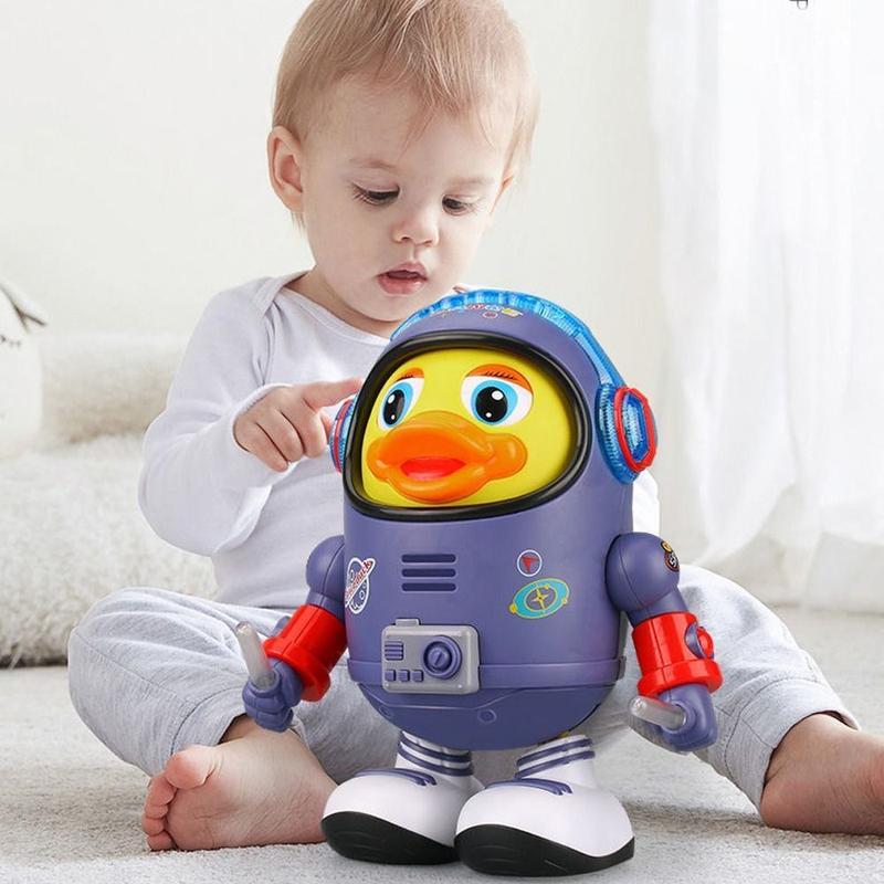 Space Dancing Duck Robot Toy with Light Music Cartoon Walkin - TikTok ...